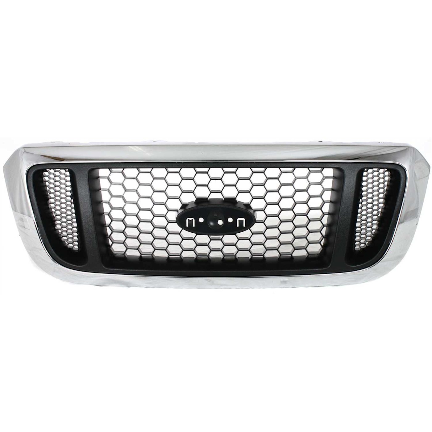 Grille For 2004-2005 Ford Ranger Chrome Shell w/ Silver Insert Plastic ...