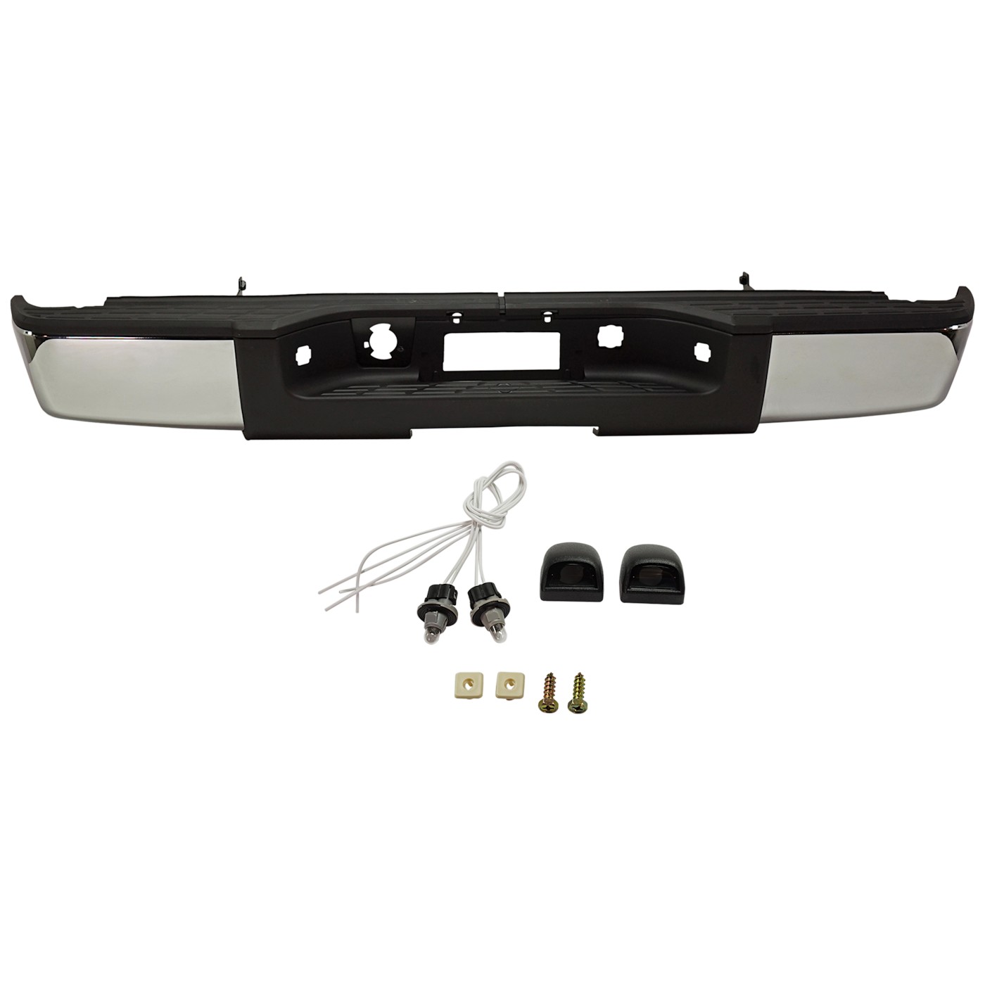 22932803-PFM New Step Bumper Face Bars Rear Chrome for Chevy Silverado ...