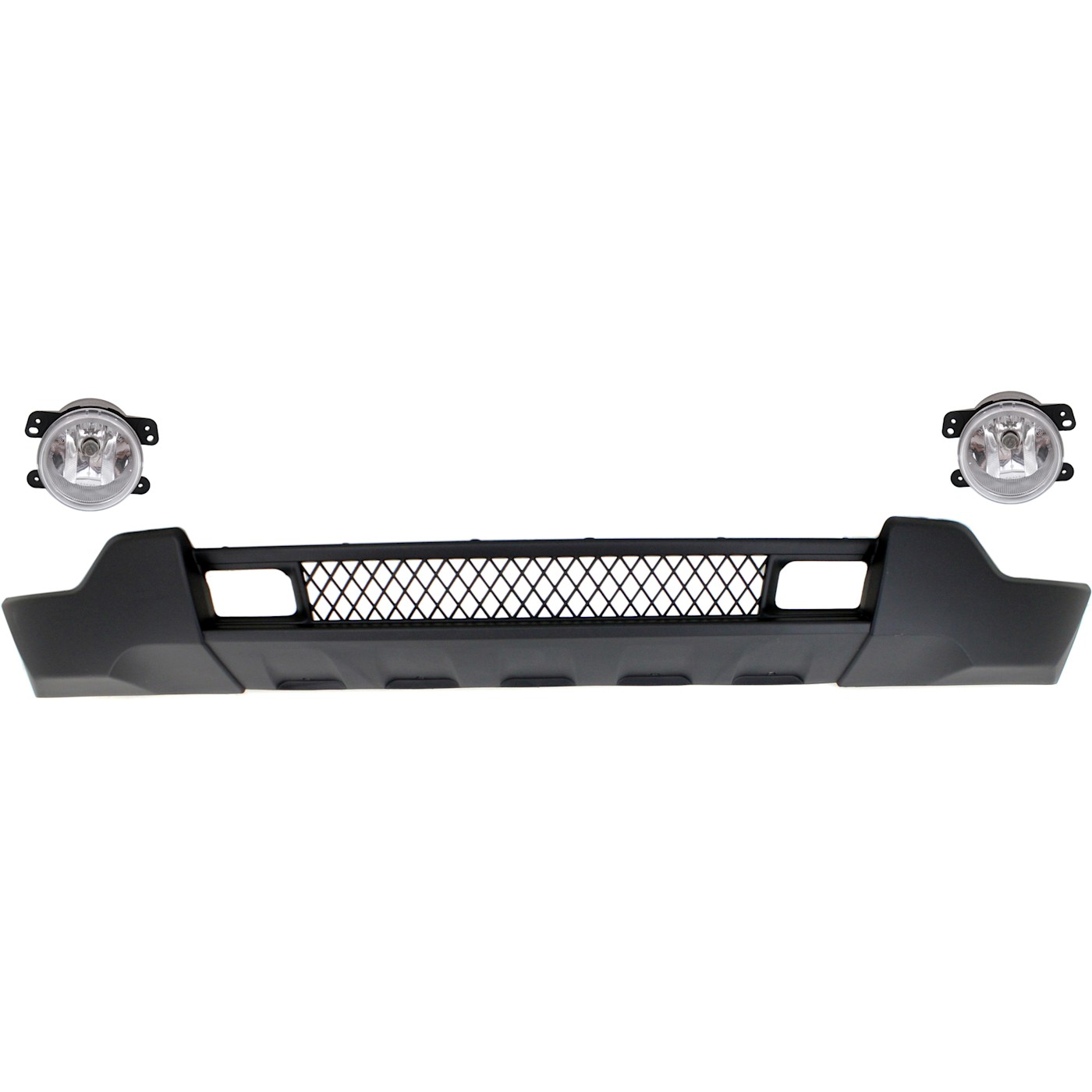 68078270AB, 5182026AA New Set of 3 Bumper Covers Fascias Front Lower ...