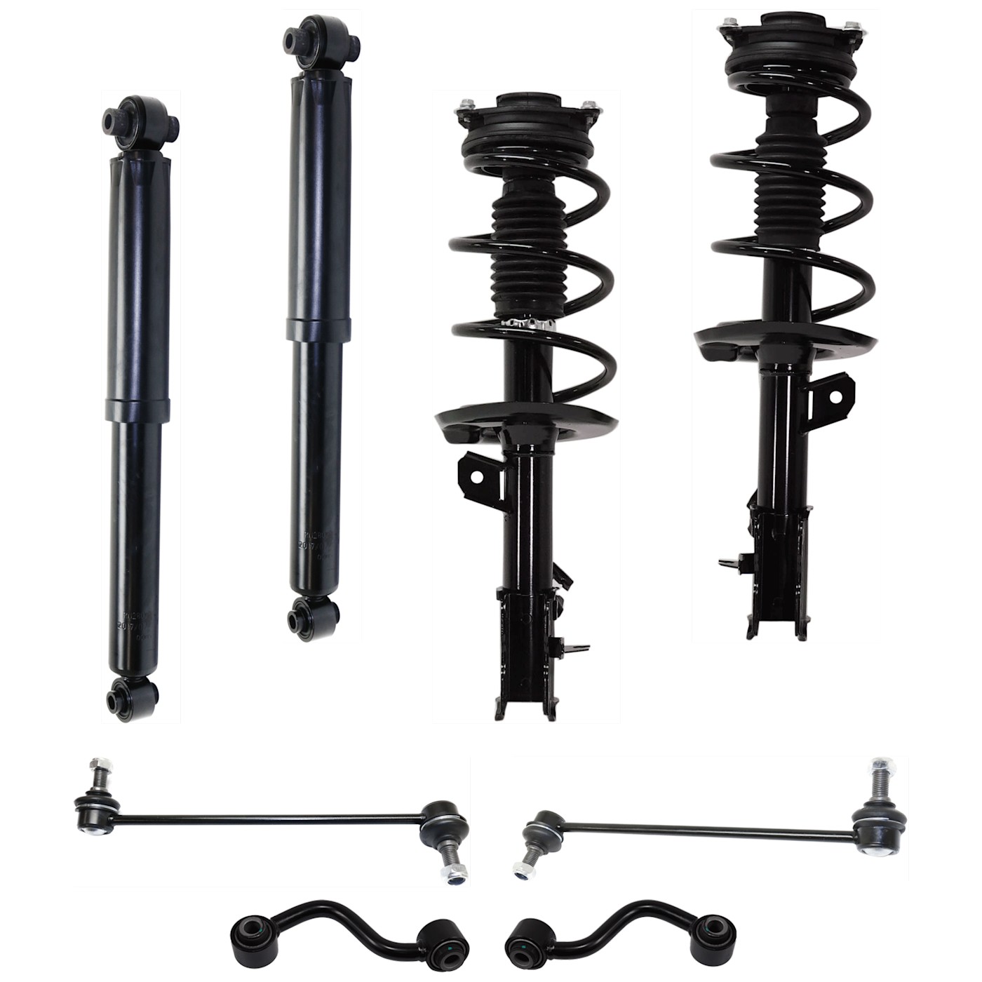 Shock and Fully Loaded Strut Front & Rear Driver Passenger Side Left ...