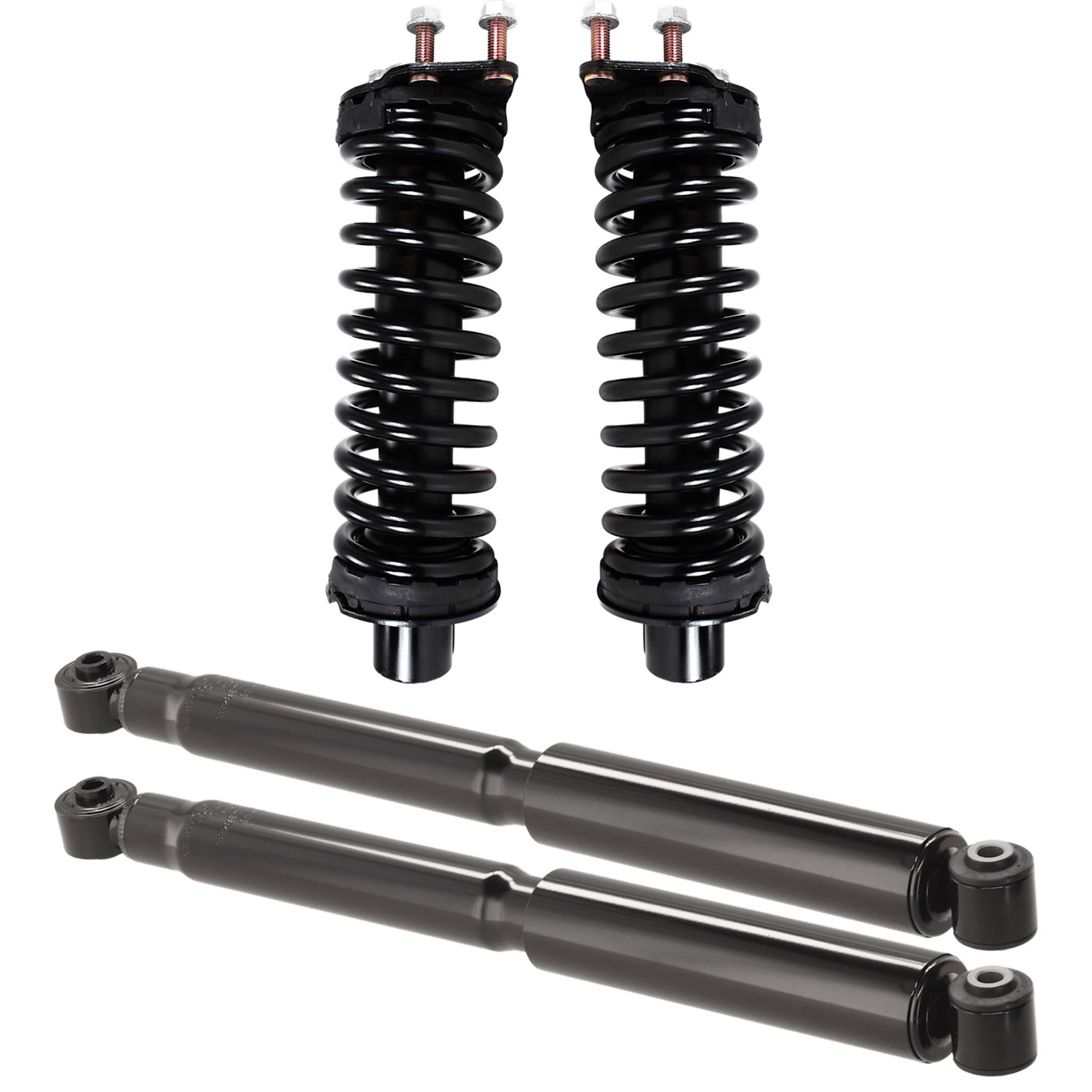 Shock and Fully Loaded Strut Set of 4 Front & Rear Driver Passenger ...