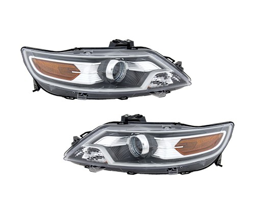Headlight Set For 2010-2012 Ford Taurus Left and Right Projector Type ...